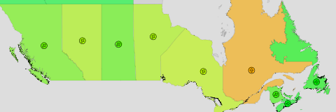 Canada: Provinces, Territories, Census Divisions, Cities, Towns, Urban ...